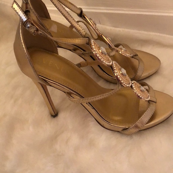 VENUS | Shoes | Venus Gold Sexy Heels 9 | Poshmark